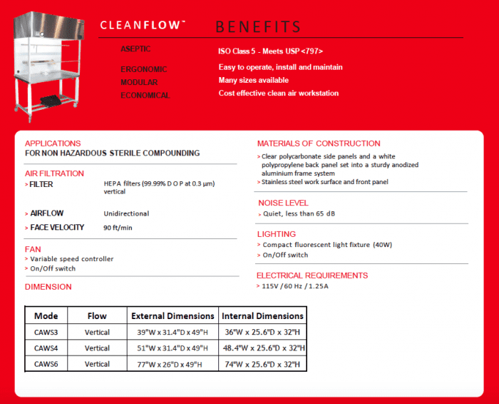 CleanFlow – Clean Air Workstations by IsoTech Design - Flow Sciences, Inc.